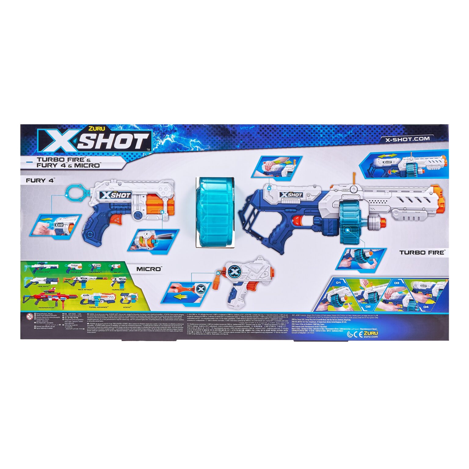 X-Shot Excel Combo Pack - Blaster Set - Wit - nerf-pijltjes.nl