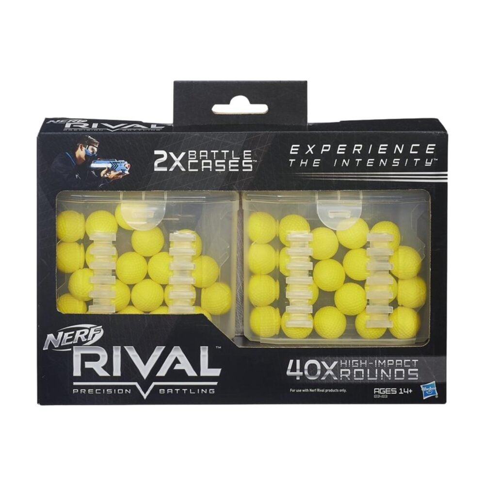 NERF Rival Refill Pack met Battle Case - 40 Balletjes - nerf-pijltjes.nl