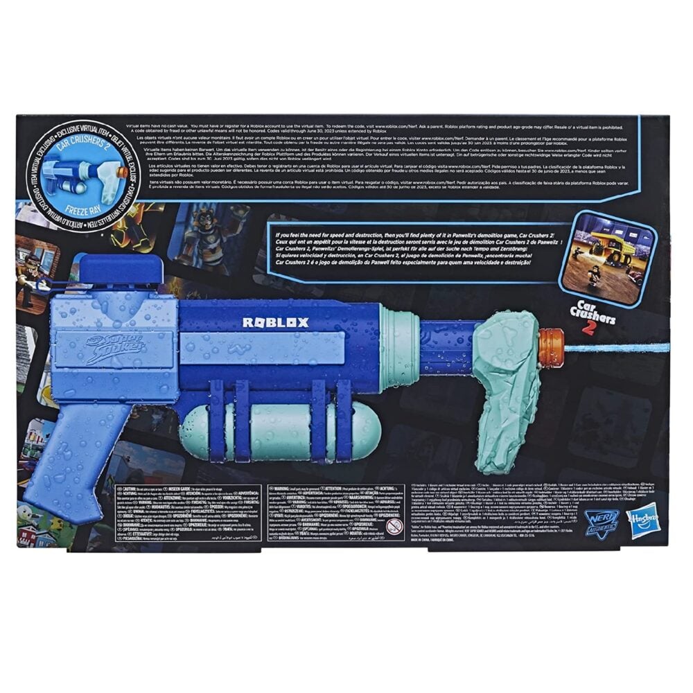 NERF Super Soaker Roblox Car Crushers 2: Freeze Ray Water Blaster ...