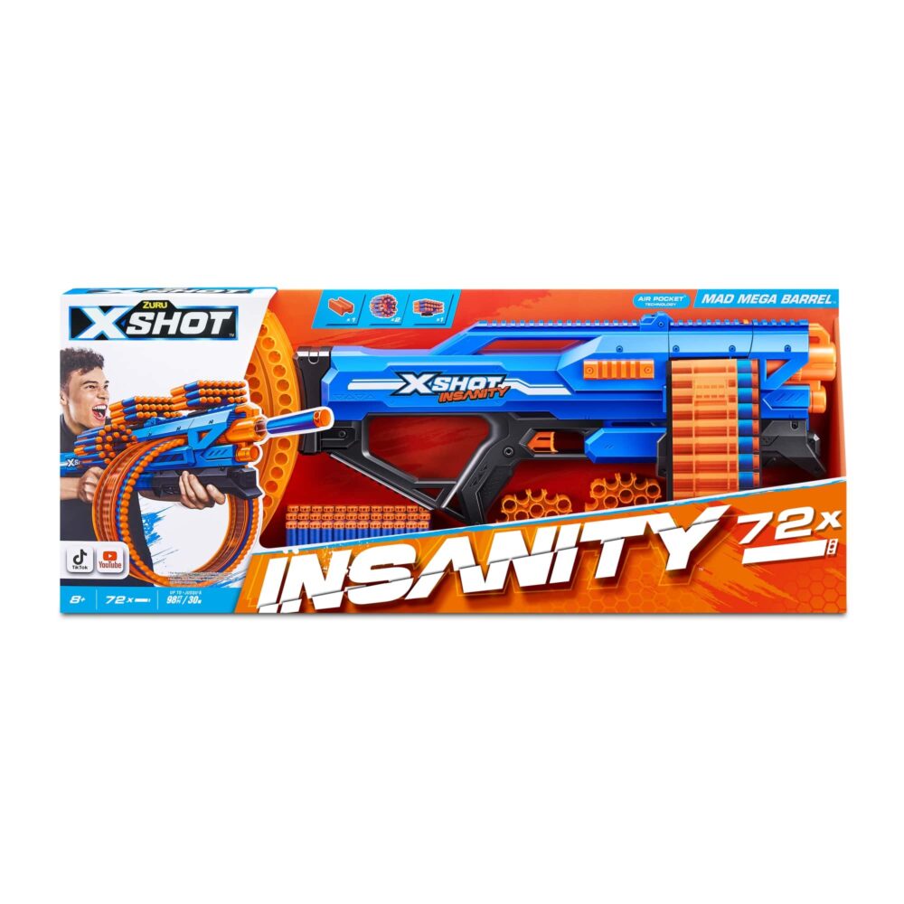 X-Shot Insanity Mad Mega Barrel - nerf-pijltjes.nl