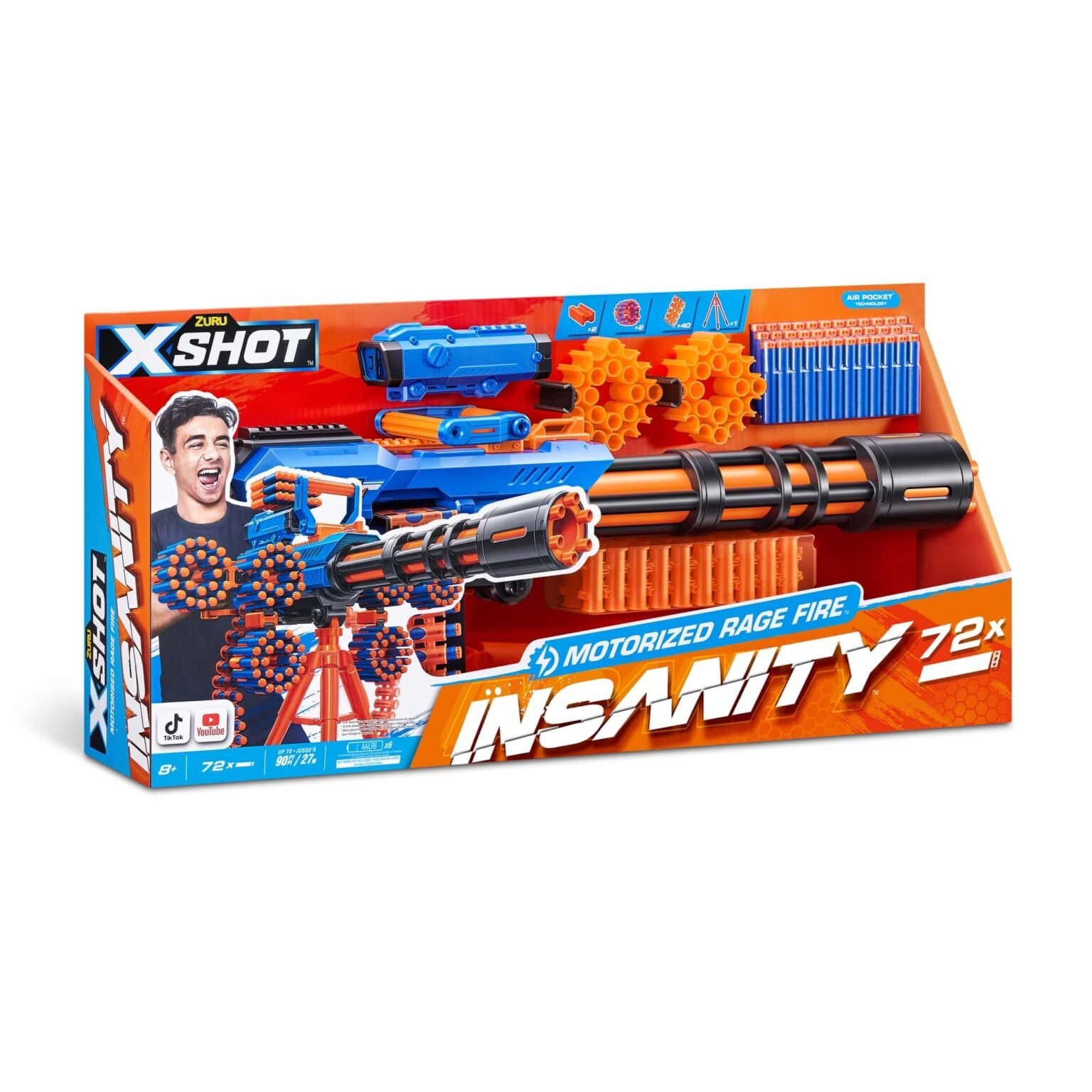 X-Shot Insanity Motorized Rage Fire - nerf-pijltjes.nl