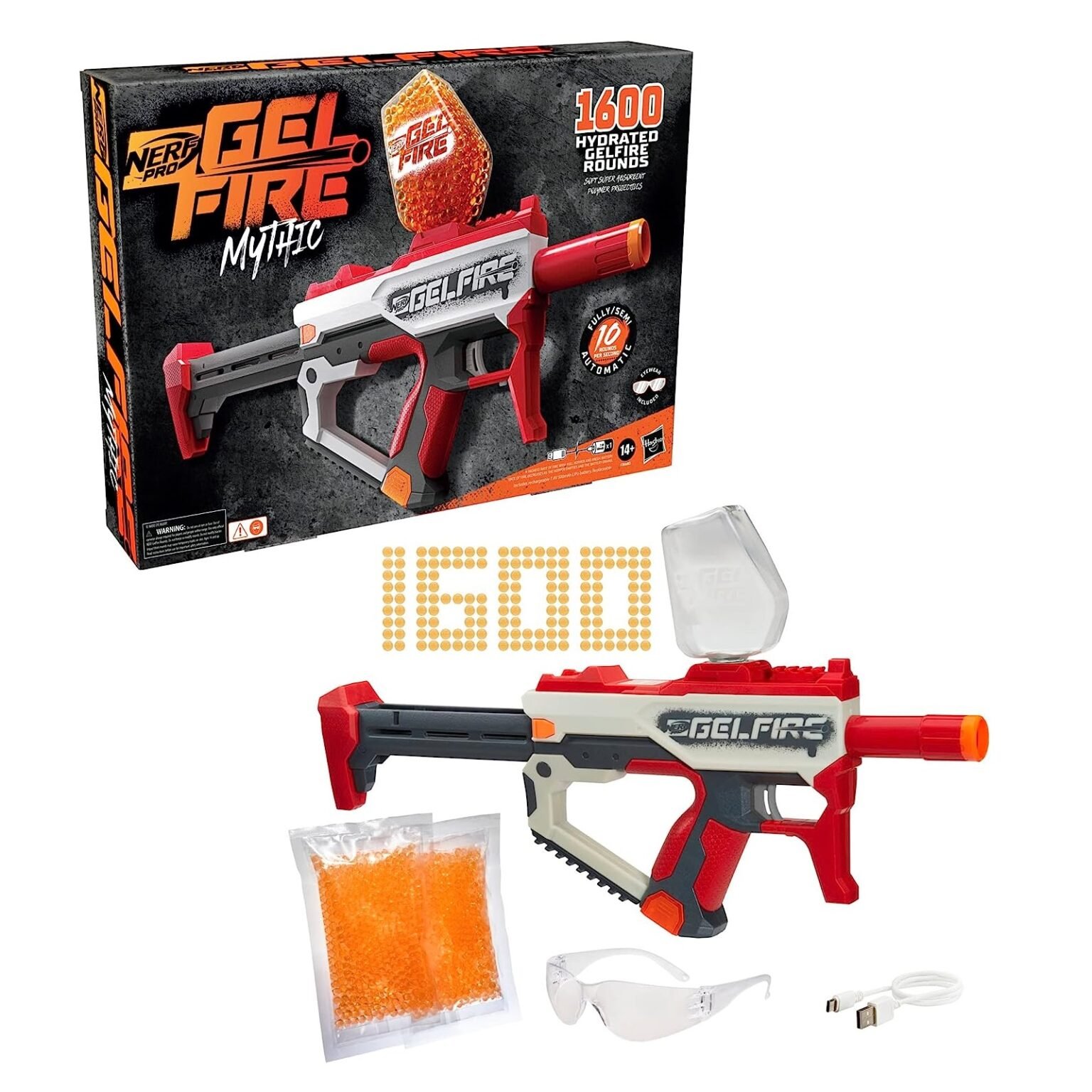 NERF Pro Gelfire Mythic - Motorized Gel Blaster - nerf-pijltjes.nl