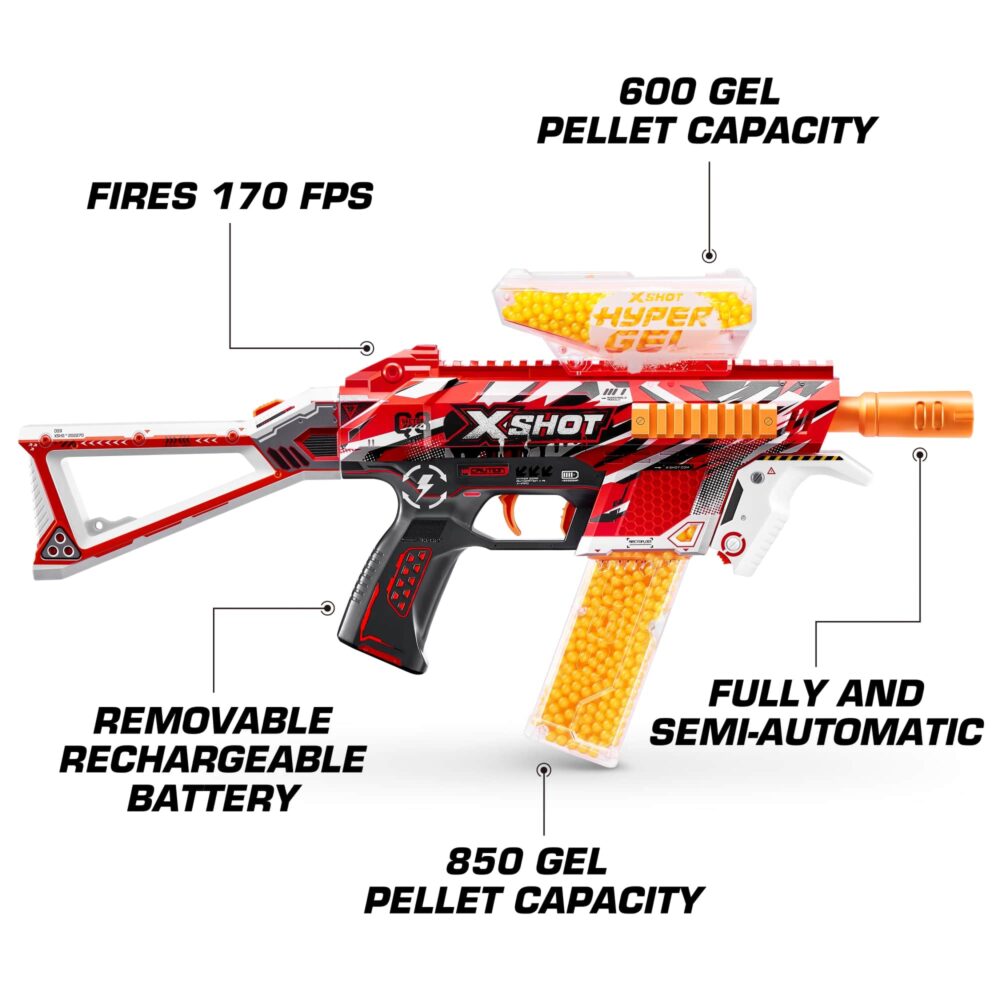 X-Shot Hyper Gel Trace Fire - Motorized Gel Blaster - nerf-pijltjes.nl