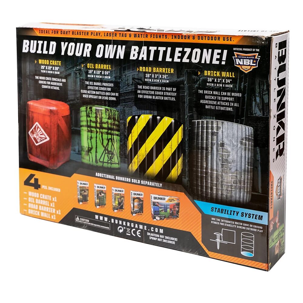 BUNKR Battle Zones Inflatable - Competition Pack - nerf-pijltjes.nl