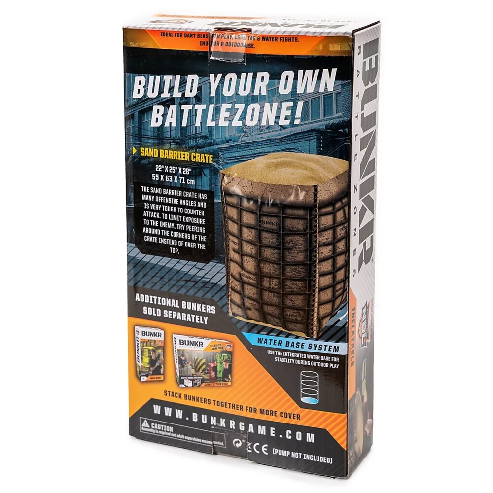 BUNKR Battle Zones Inflatable - Sand Barrier Crate - nerf-pijltjes.nl