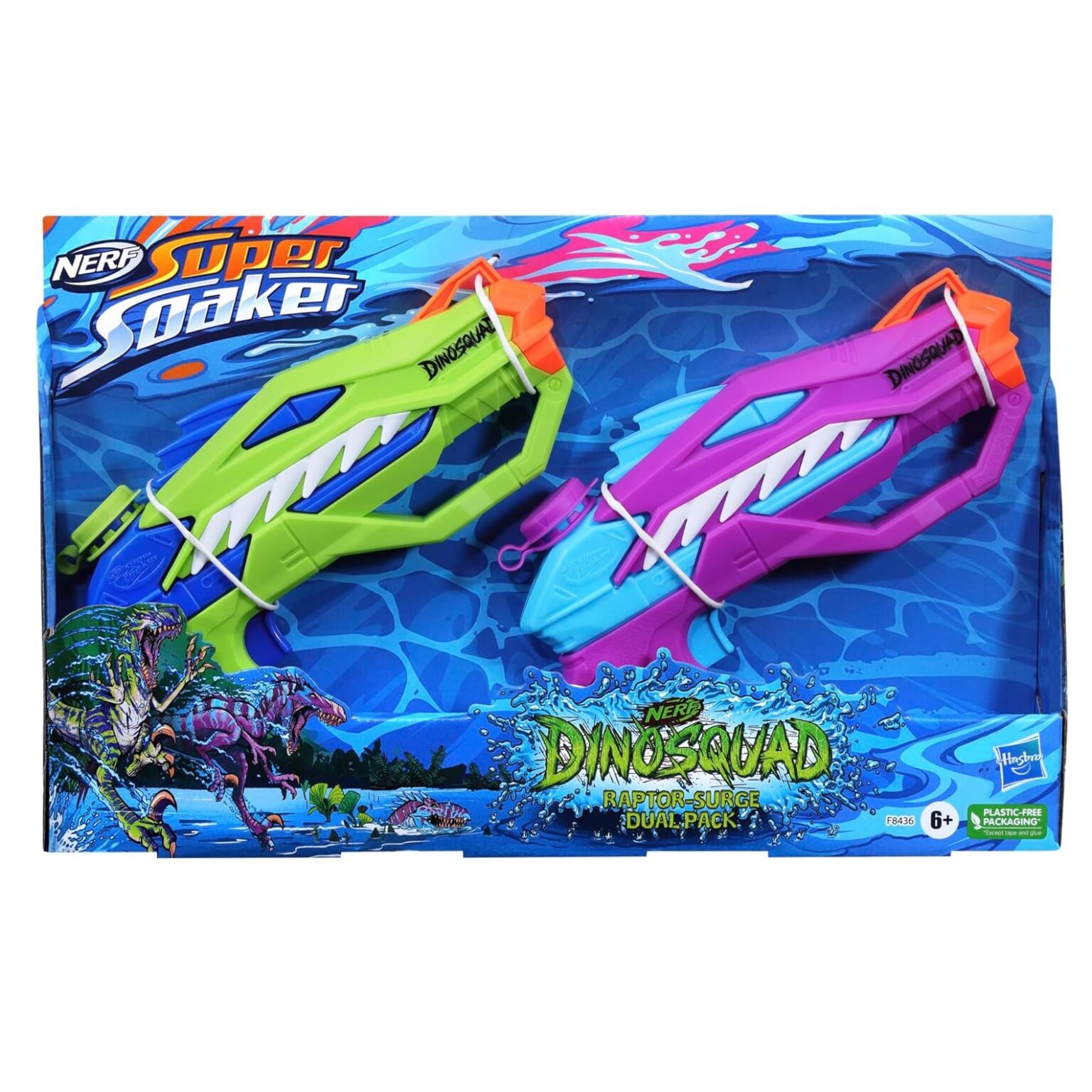 NERF Super Soaker DinoSquad Raptor-Surge Dual Pack - nerf-pijltjes.nl