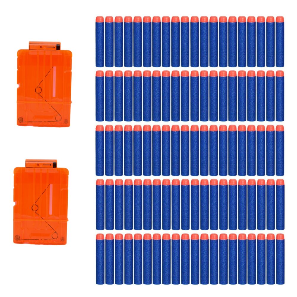 Nerf N-Strike Elite Ammo Box met 100 Elite Pijltjes en 2 Magazijnen ...