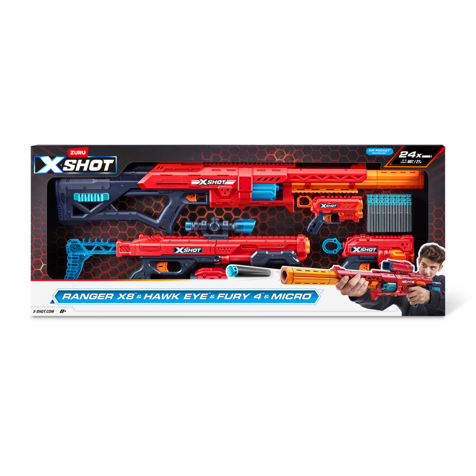 X-Shot Ranger X8 - Blaster Set - nerf-pijltjes.nl